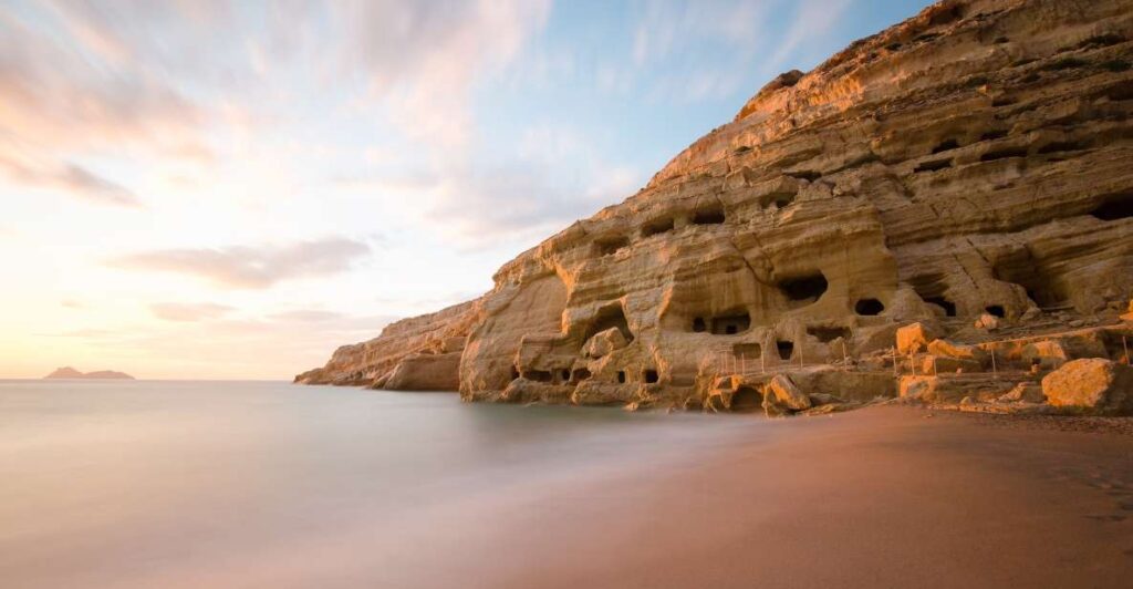 Crete: Matala Beach and Hippie Caves, Red Beach | The Abroad Guide